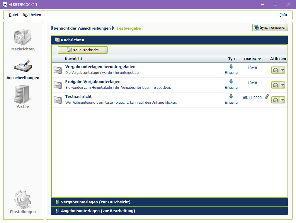 Bietercockpit | Angebote sicher elektronisch abgeben